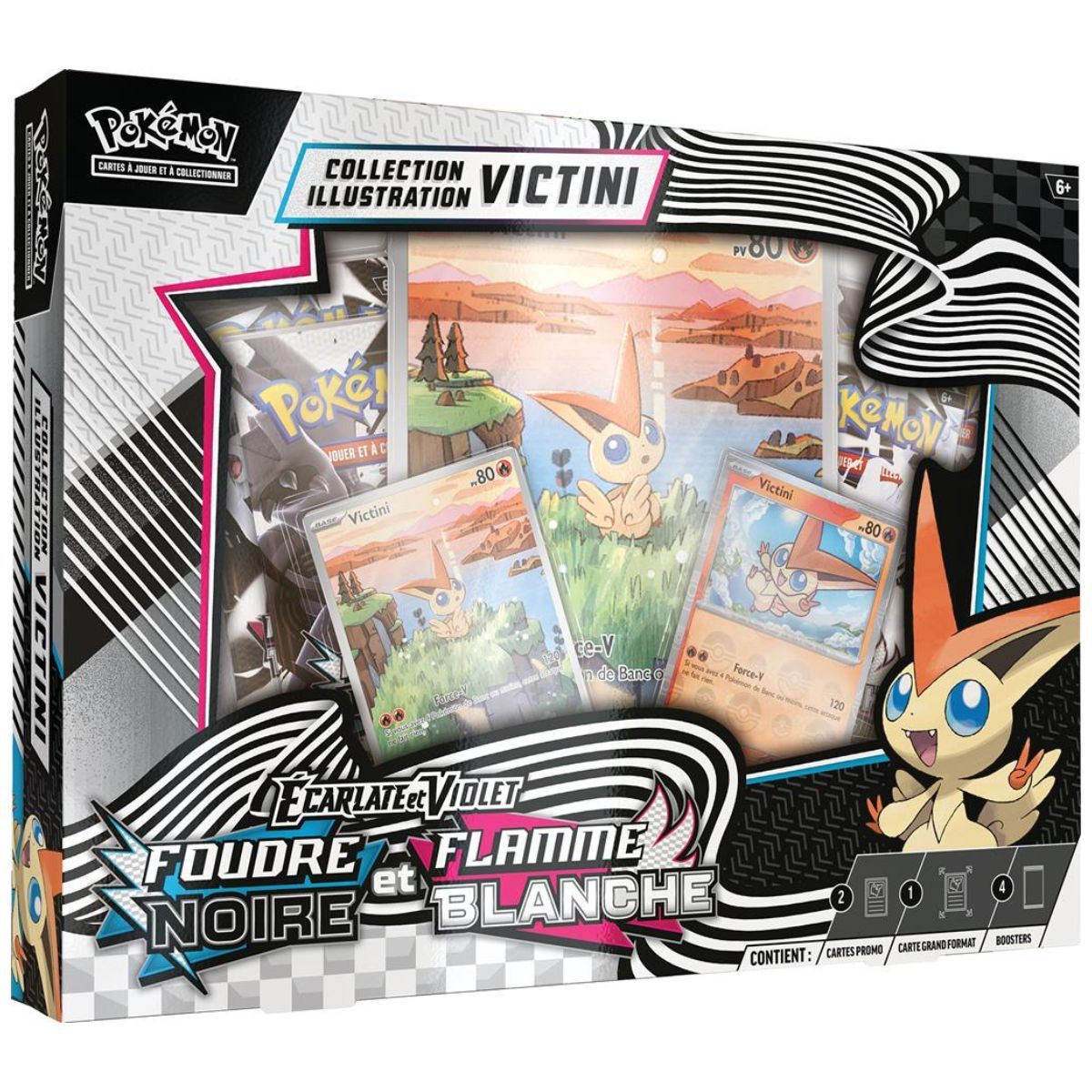 Foudre Noire & Flamme Blanche - Coffret Illustration Victini - Pokémon ...